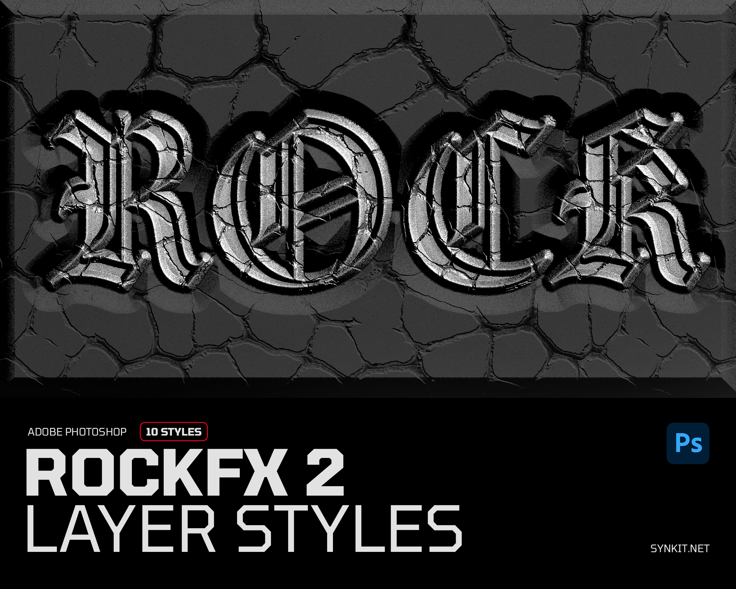 RockFX 2 | 10 Photoshop Layer Styles – Synkit